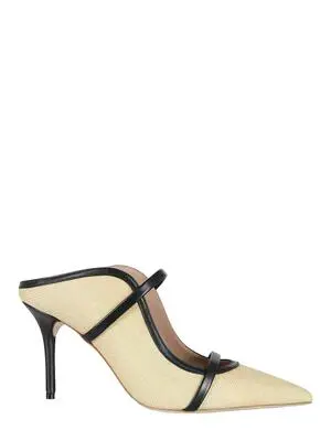 MALONE SOULIERS 85mm Maureen Heeled Mules Neutrals