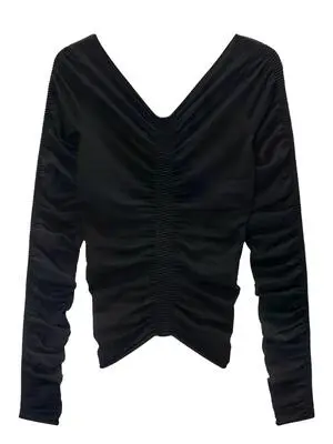 Alexander Wang Ruched Pullover Top - Black