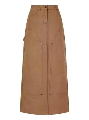STUDIO TOMBOY Seam-detail Maxi Skirt - Brown
