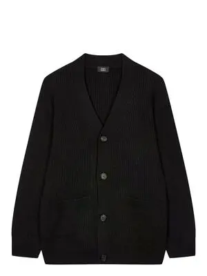 STUDIO TOMBOY Ribbed-knit Cardigan - Black