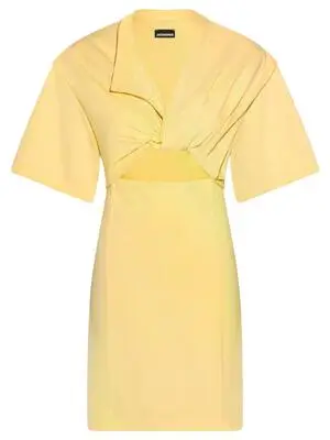 Jacquemus La Robe T-shirt Bahia Mini Dress - Yellow