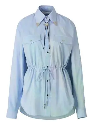Rabanne Drawstring-waist Shirt - Blue