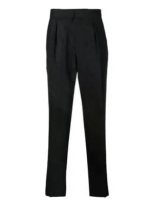 Zegna Felted Tapered-leg Trousers - Grey