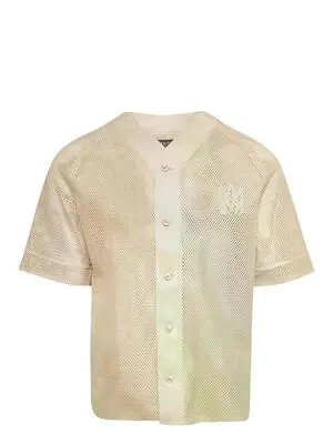 Amiri Ma Perforated Leather Shirt - Neutrals