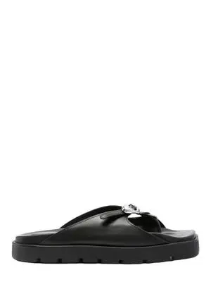 Alexander Wang Dome Logo-buckle Sandals - Black