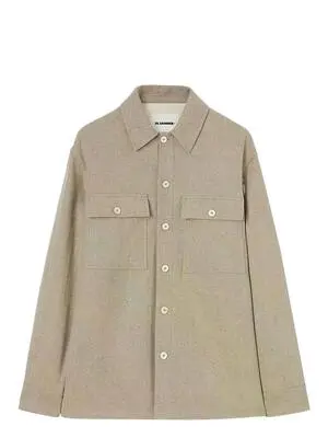 JIL SANDER Long-sleeve Flannel Shirt - Neutrals