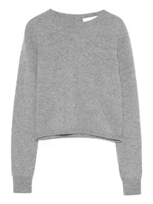 VANISÈ Petites Laetitia Cropped Cashmere Sweater - Grey
