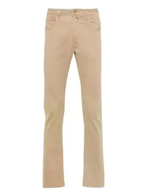Incotex Low-rise Slim-fit Trousers - Neutrals