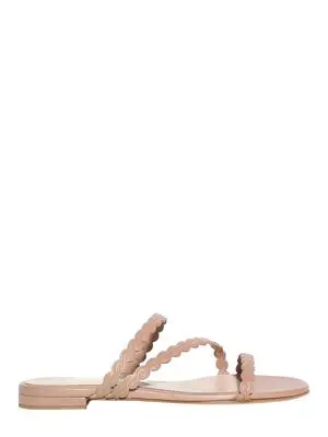 GIANVITO ROSSI Leather Slides - Neutrals