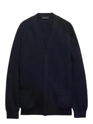 Prada V-neck Cashmere Cardigan - Blue