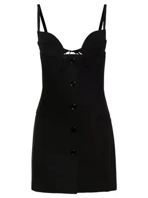 NENSI DOJAKA Button-up Mini Dress - Black