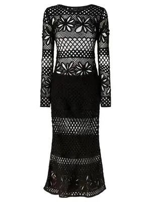 Pinko Tricot Maxi Dress - Black