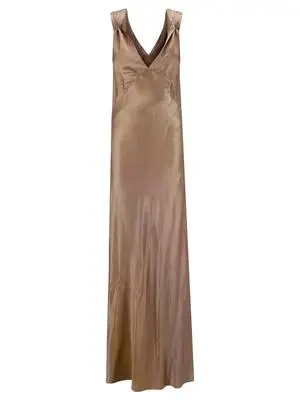 Saint Laurent Satin Gown - Neutrals