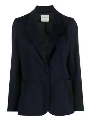 FORTE_FORTE Single-breasted Classic-lapel Blazer - Blue