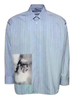 LANVIN Ample Imprimé Archives Shirt - Blue