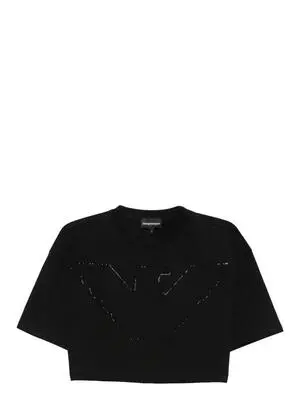 Emporio Armani Logo-embellished T-shirt - Black