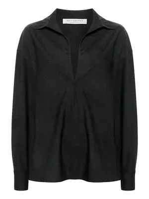 Philosophy Di Lorenzo Serafini V-neck Blouse - Grey