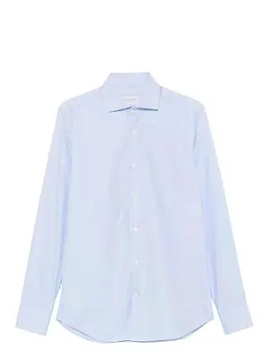 TINTORIA MATTEI 954 Patterned-jacquard Shirt - Blue