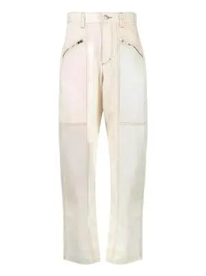 Isabel Marant Étoile Fanny Straight-leg Cargo Trousers - Neutrals