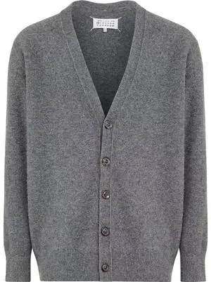 MAISON MARGIELA V-neck Wool Cardigan - Grey