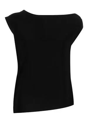 Norma Kamali Asymmetric Sleeveless Top - Black