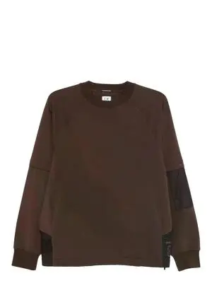 C.P. COMPANY Crew Neck Cotton-blend Sweater - Brown