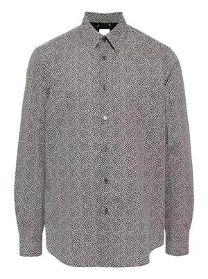 Paul Smith Polka Dot Cotton Shirt - Black