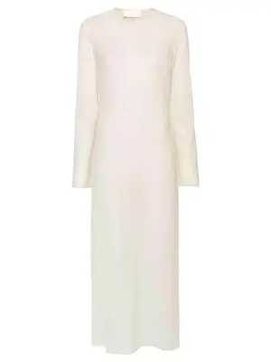 RACIL Ivory Cotton Slub Midi Dress - Neutrals