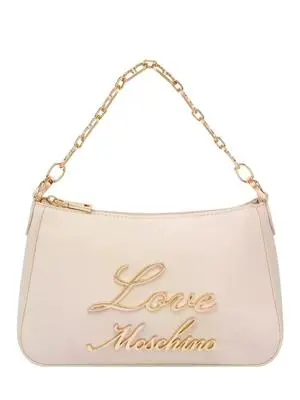 Moschino Logo-plaque Shoulder Bag - Neutrals