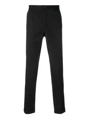 Dolce & Gabbana Logo-tag Chino Trousers - Black