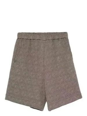 Giorgio Armani Interlock-monogram Bermuda Shorts - Grey