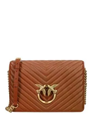 Pinko Classic Love Click Crossbody Bag - Brown