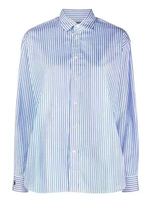 Polo Ralph Lauren Stripe-print Long-sleeved Shirt - Blue