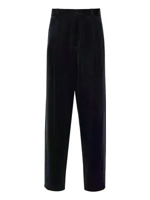 Giorgio Armani Straight-leg Jersey Trousers - Blue