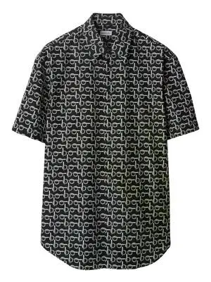 Burberry B Cotton Shirt - Silver