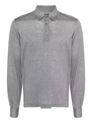Fedeli Wool Polo Shirt - Grey