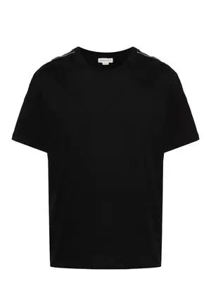 Alexander McQueen Logo-trim Cotton T-shirt - Black