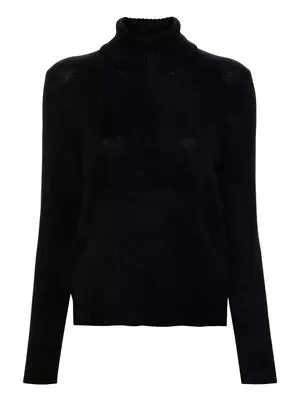 BLANCA VITA Ribbed-knit Sweater - Black