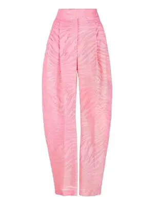 Attico Gary Zebra-pattern Trousers - Pink