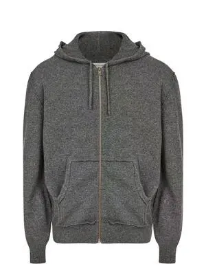 MAISON MARGIELA Brushed Zipped Hoodie - Grey