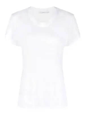 IRO PARIS Short-sleeved Linen T-shirt - White
