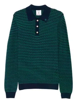 Casablanca Mini Wave Polo Shirt - Blue