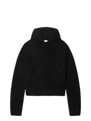 PALM ANGELS Palm Angels Curved Logo Knitted Hoodie