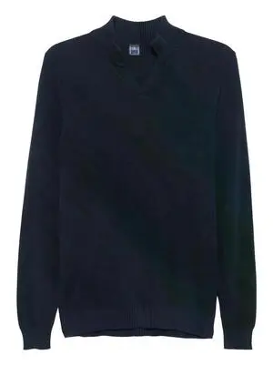 Fedeli Cotton Sweater - Blue