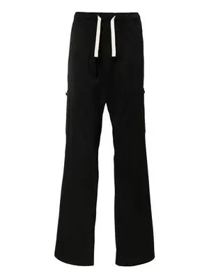 Palm Angels Drawstring-waist Wide-leg Trousers - Black