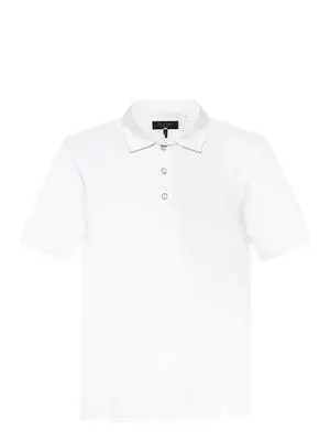Rag & Bone Pima Cotton Polo Shirt - White