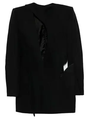 MUGLER Cut-out Tailored Dress - Black