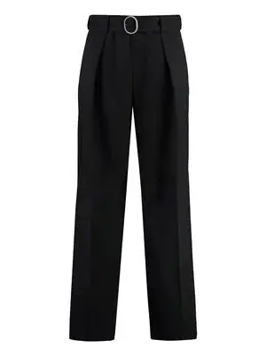 JIL SANDER Wool Trousers - Black