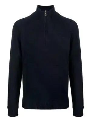 J. Lindeberg Collin Half-zip Knit Jumper - Blue