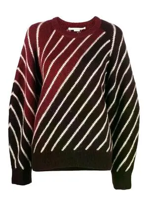 Stella McCartney Diagonal-stripe Jumper - Red